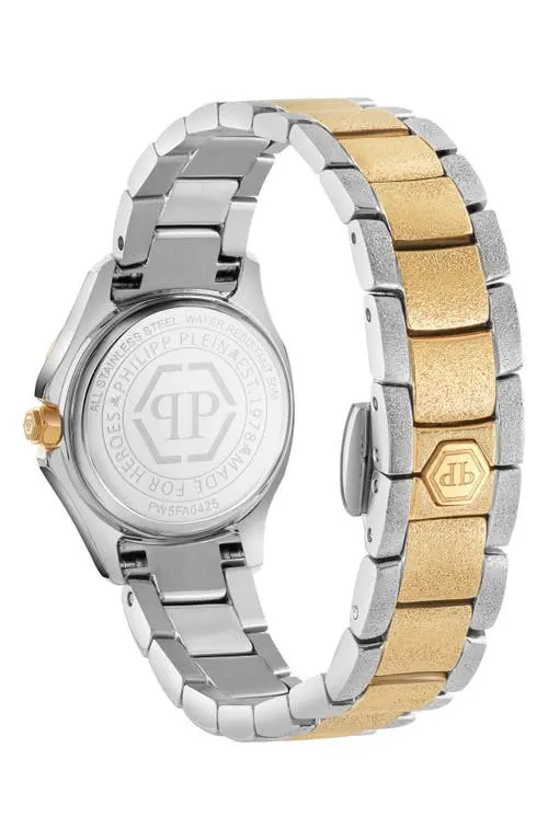 Philipp Plein Spectre Crystal Bezel Two-tone Bracelet Watch