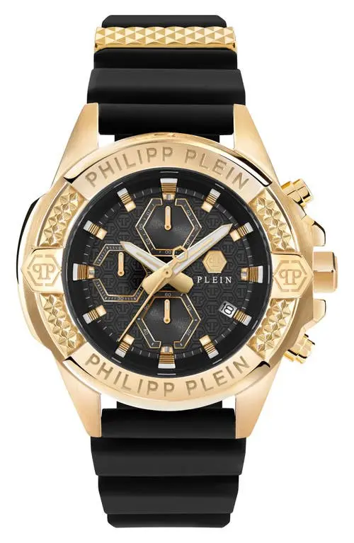 Philipp Plein Kull Chronograph Strap Watch - Yellow Gold