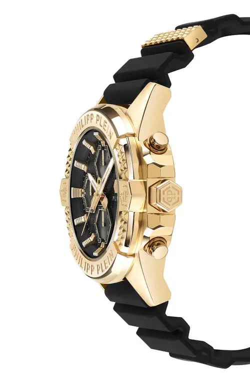 Philipp Plein Kull Chronograph Strap Watch - Yellow Gold