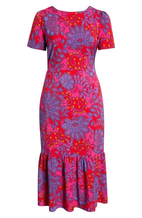 SUGARLIPS Floral Ruffle Maxi Dress