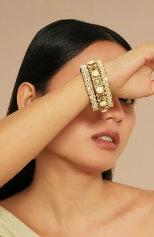 Deepa Gurnani Bead & Crystal Bracelet