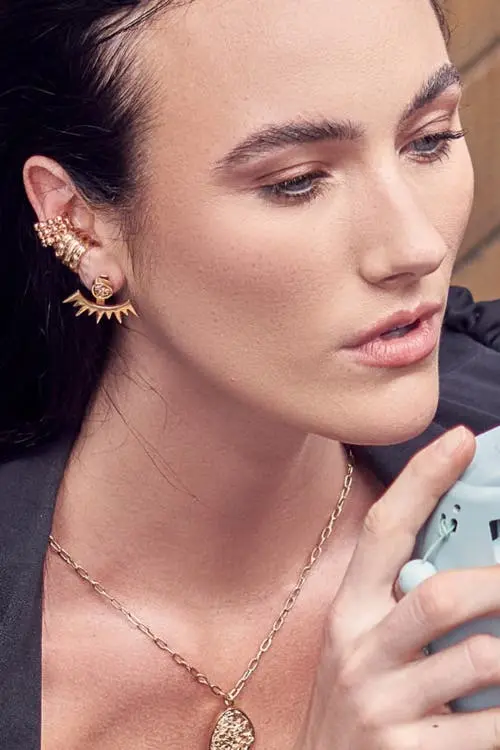 DANIELA MILLAN JEWELRY Sculptural Polished Ear Cuff In 18k -plated Brass