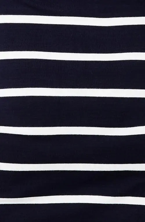 RIPE MATERNITY Valerie Stripe Long Sleeve Tunic Maternity Sweater Dress - Navy