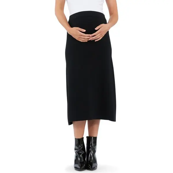 RIPE MATERNITY Knit Midi A-line Skirt