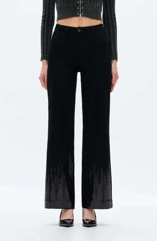 BAYEAS Sequin Embellished Wide Leg Pants