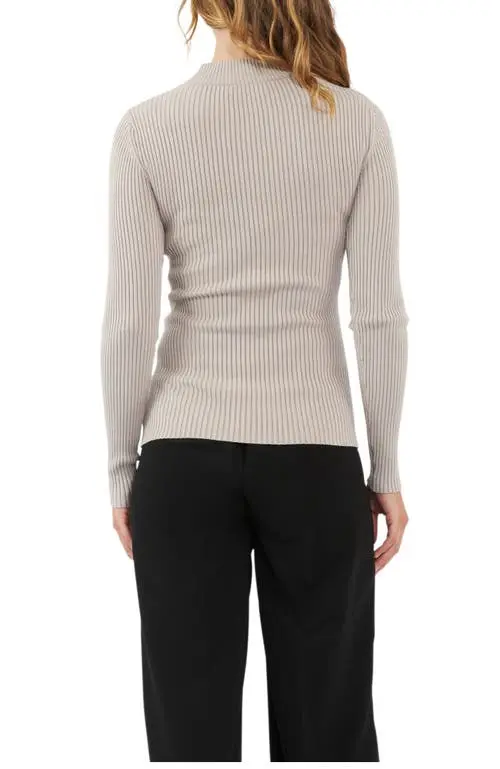 RIPE MATERNITY Lift Up Nursing Knit Top - Stone