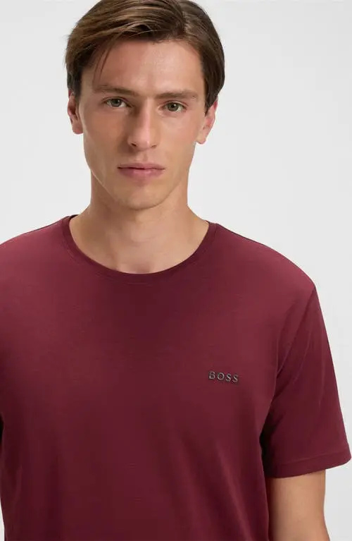 BOSS Mix Match Stretch Cotton Lounge T-shirt - Dark Red