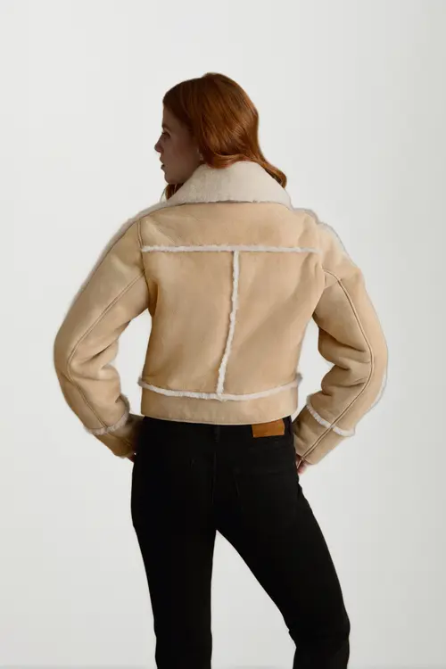 FURNIQ UK Clara Suede Shearling Jacket