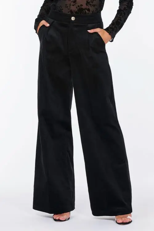 BISHOP + YOUNG Sorrento Corduroy Trousers - Black