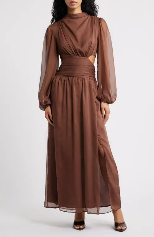 PETAL & PUP Neveah Long Sleeve Maxi Dress