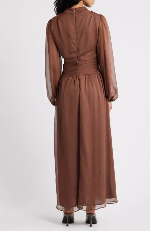 PETAL & PUP Neveah Long Sleeve Maxi Dress