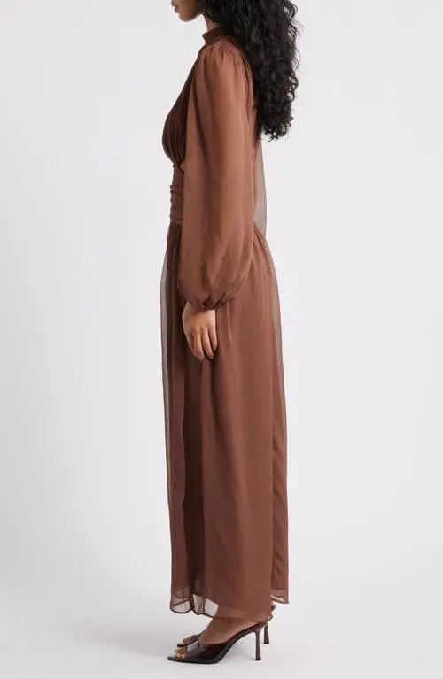 PETAL & PUP Neveah Long Sleeve Maxi Dress