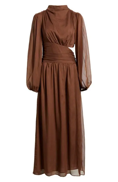 PETAL & PUP Neveah Long Sleeve Maxi Dress