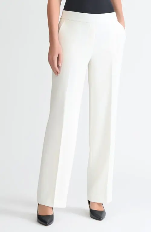 KASPER Pull-on Trouser Pants - Vanilla Ice