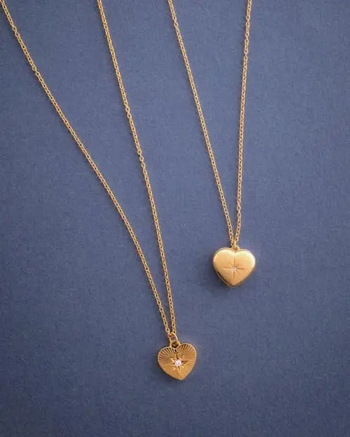 Astley Clarke Mini Heart Locket Necklace - Gold