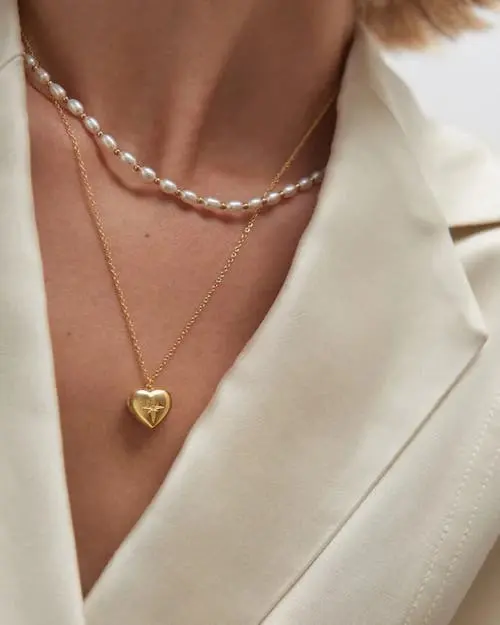 Astley Clarke Mini Heart Locket Necklace - Gold