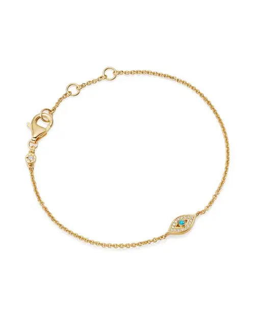 Astley Clarke Gold Biography Chain Bracelet - Evil Eye
