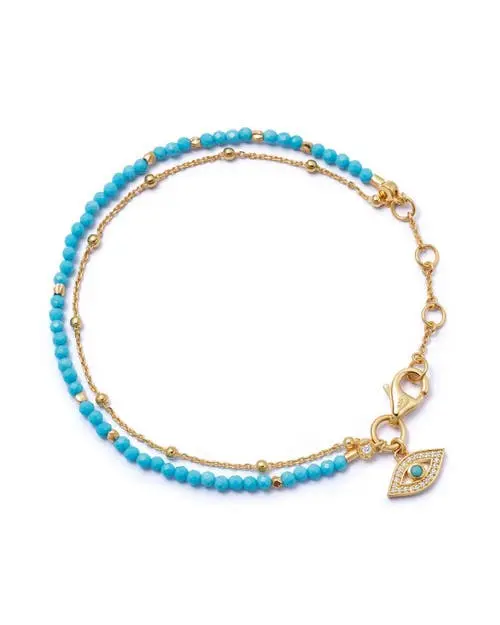 Astley Clarke Biography Evil Eye Charm Bracelet - Turquoise Evil Eye