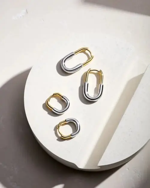 Astley Clarke Silver Aurora U-hoop Huggie Earrings