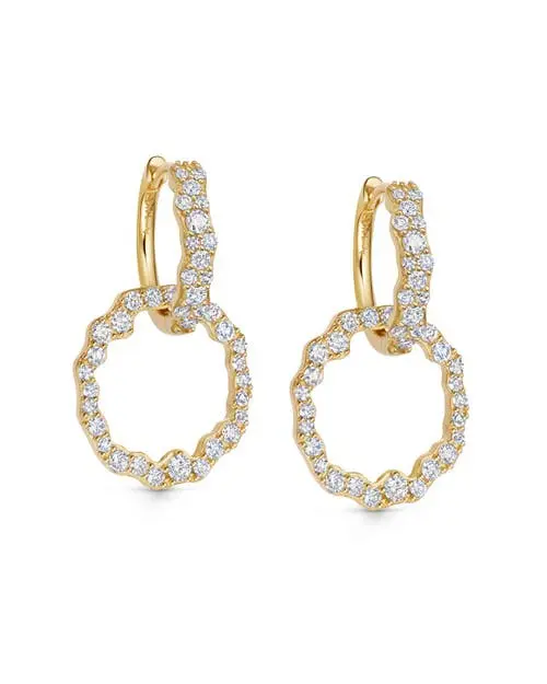Astley Clarke Solid Asteri Lab Grown Diamond Hoop Earrings - Gold