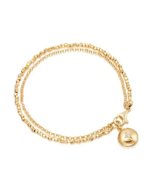 Astley Clarke Biography Locket Charm Bracelet - Gold