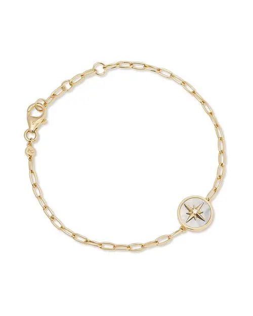 Astley Clarke Gold Polaris Locket Bracelet - Mother Of Pearl