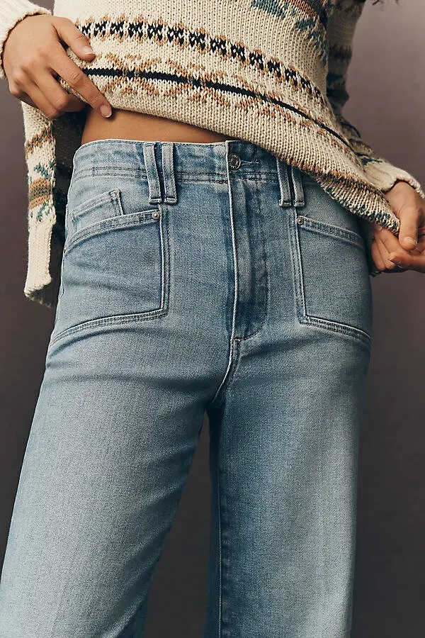 Paige Anessa High-rise Crop Wide-leg Jeans