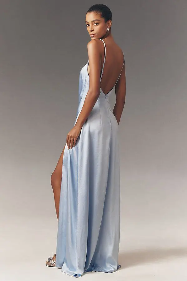 ELLIATT Nessa Draped Satin Cowl Gown