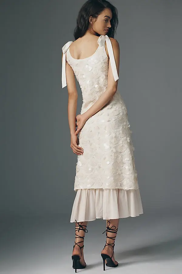 knee length dresses for ladies Marbelle White Sequin Mini Dress