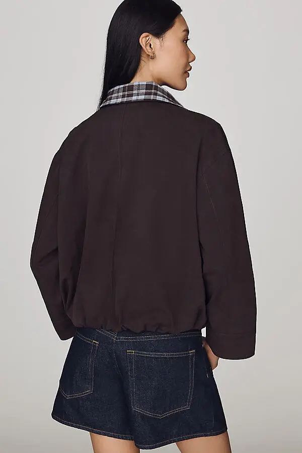 PILCRO Duncan Bubble Utility Jacket - Chocolate