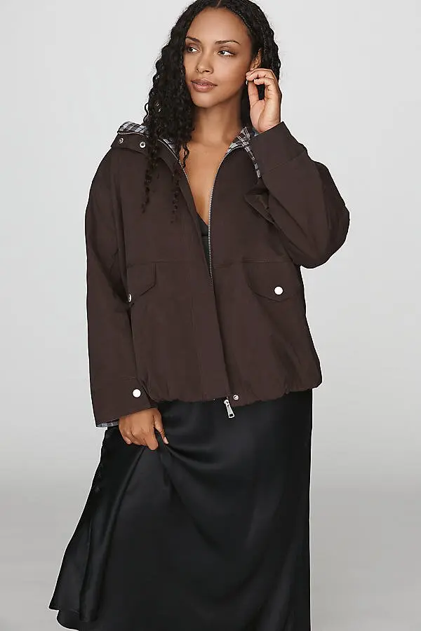 PILCRO Duncan Bubble Utility Jacket - Chocolate
