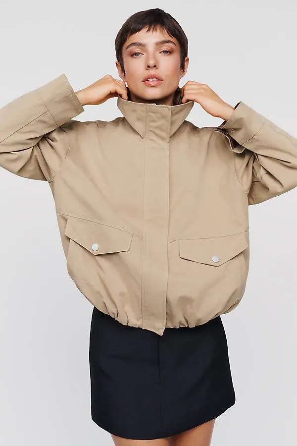 PILCRO Duncan Bubble Utility Jacket - Neutral