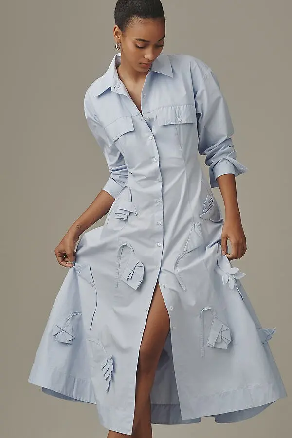 Maeve Floral A-line Shirt Dress