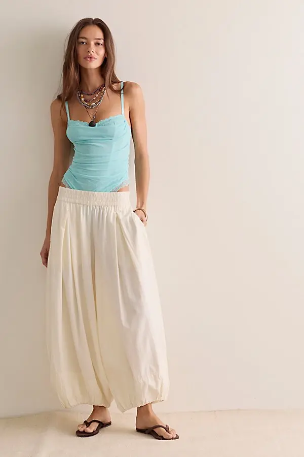 Free People Corset Bodysuit With Lace Trim - Waterspout