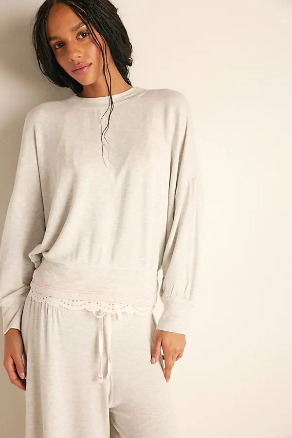 Free People Dream State Pullover - Heather Grey