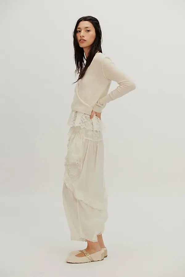 Free People Intimately Loved You First House Pants - White Alyssum