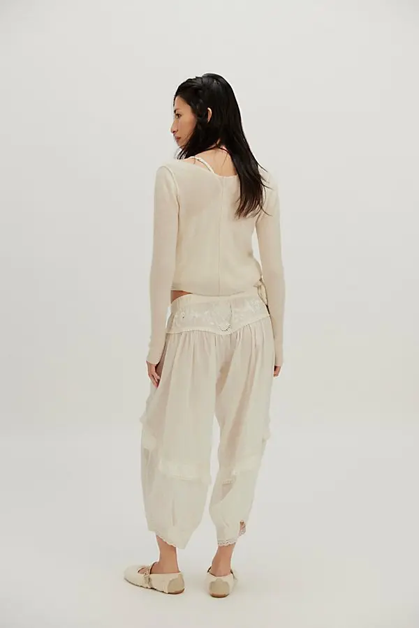 Free People Intimately Loved You First House Pants - White Alyssum