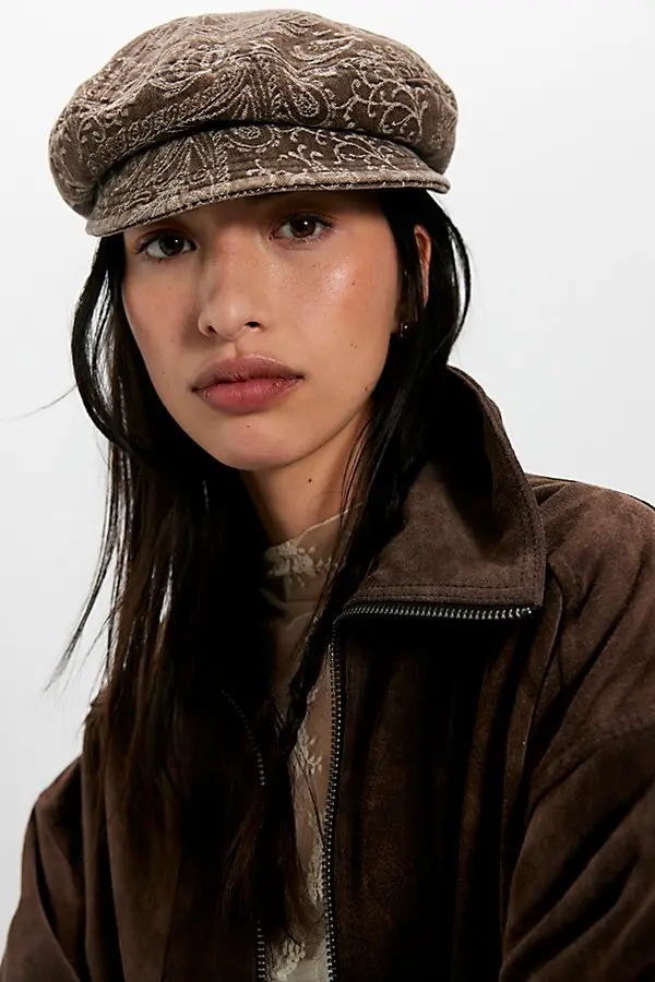 Free People Bandana Printed Cadet Hat - Brown