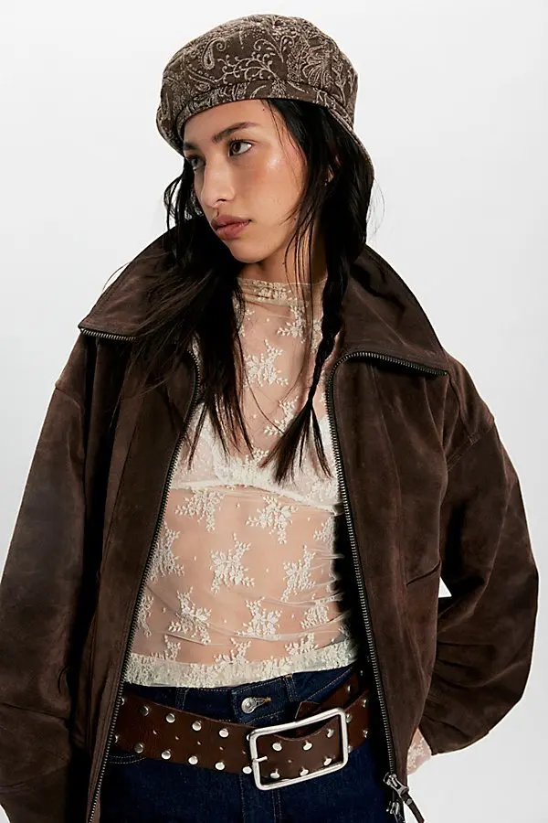 Free People Bandana Printed Cadet Hat - Brown