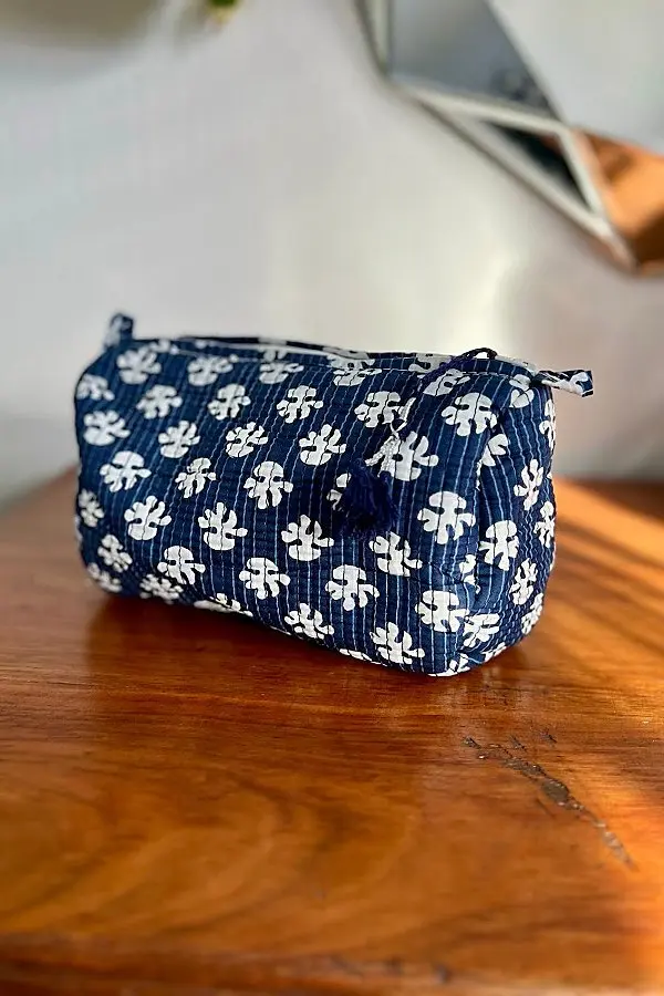 BE DEVA Nali Cosmetic Bag - Cerulean Blue