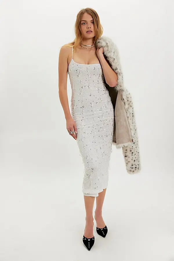 Delfi Kim Embellished Midi Dress