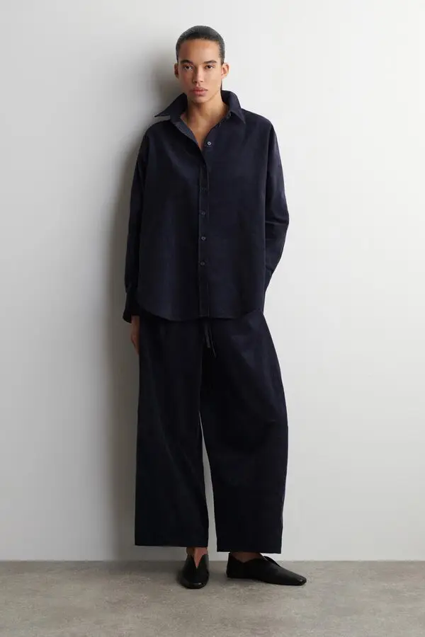 Cos Elasticated Corduroy Barrel-leg Trousers