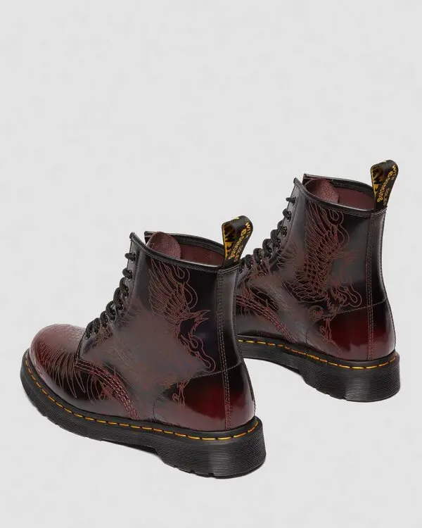 Dr. Martens 1460 Phoenix Arcadia Leather Boots - Red