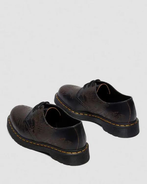 Dr. Martens 1461 Phoenix Vintage Smooth Leather Shoes In Black