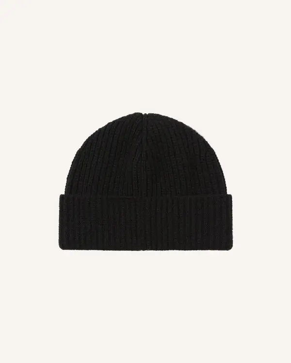 Perfect Moment Knitted Ribbed Beanie - Black