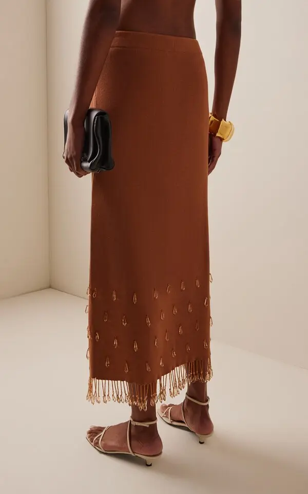 BY MALENE BIRGER Estilla Bead-embellished Midi Skirt