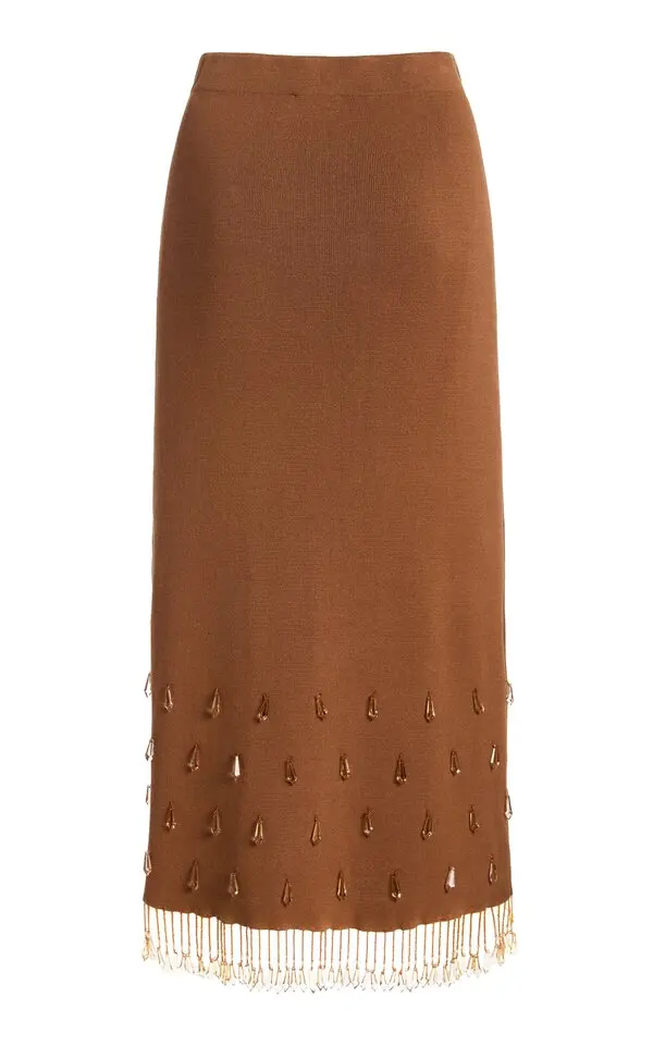 BY MALENE BIRGER Estilla Bead-embellished Midi Skirt