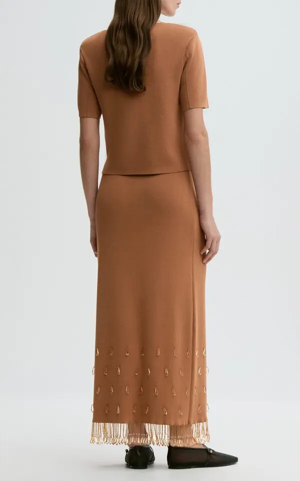 BY MALENE BIRGER Estilla Bead-embellished Midi Skirt