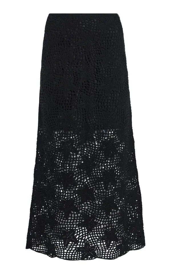 BY MALENE BIRGER Roz Cotton Crochet Midi Skirt