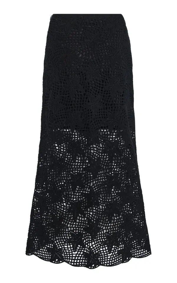 BY MALENE BIRGER Roz Cotton Crochet Midi Skirt